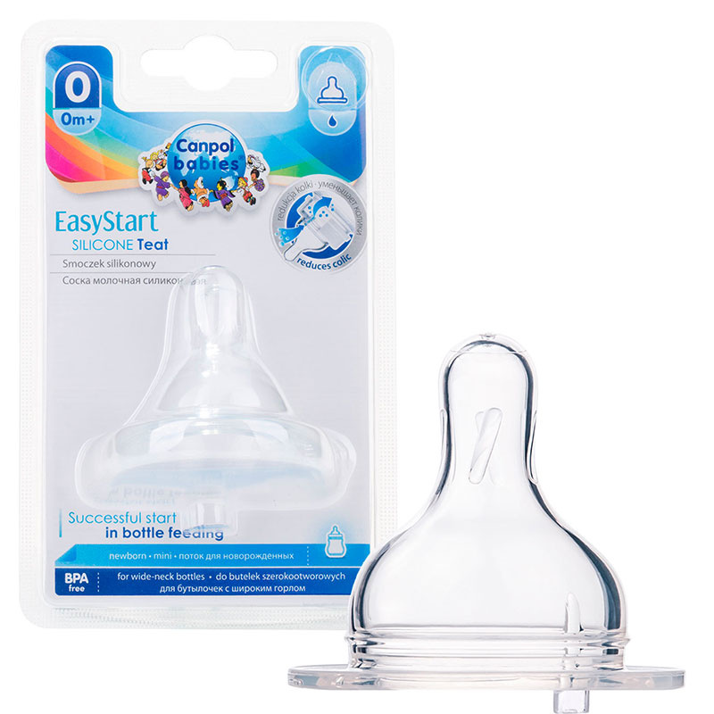 Canpol babies smoczek silikon mini do butelki szerokiej 1 szt EasyStart - Canpol Babies